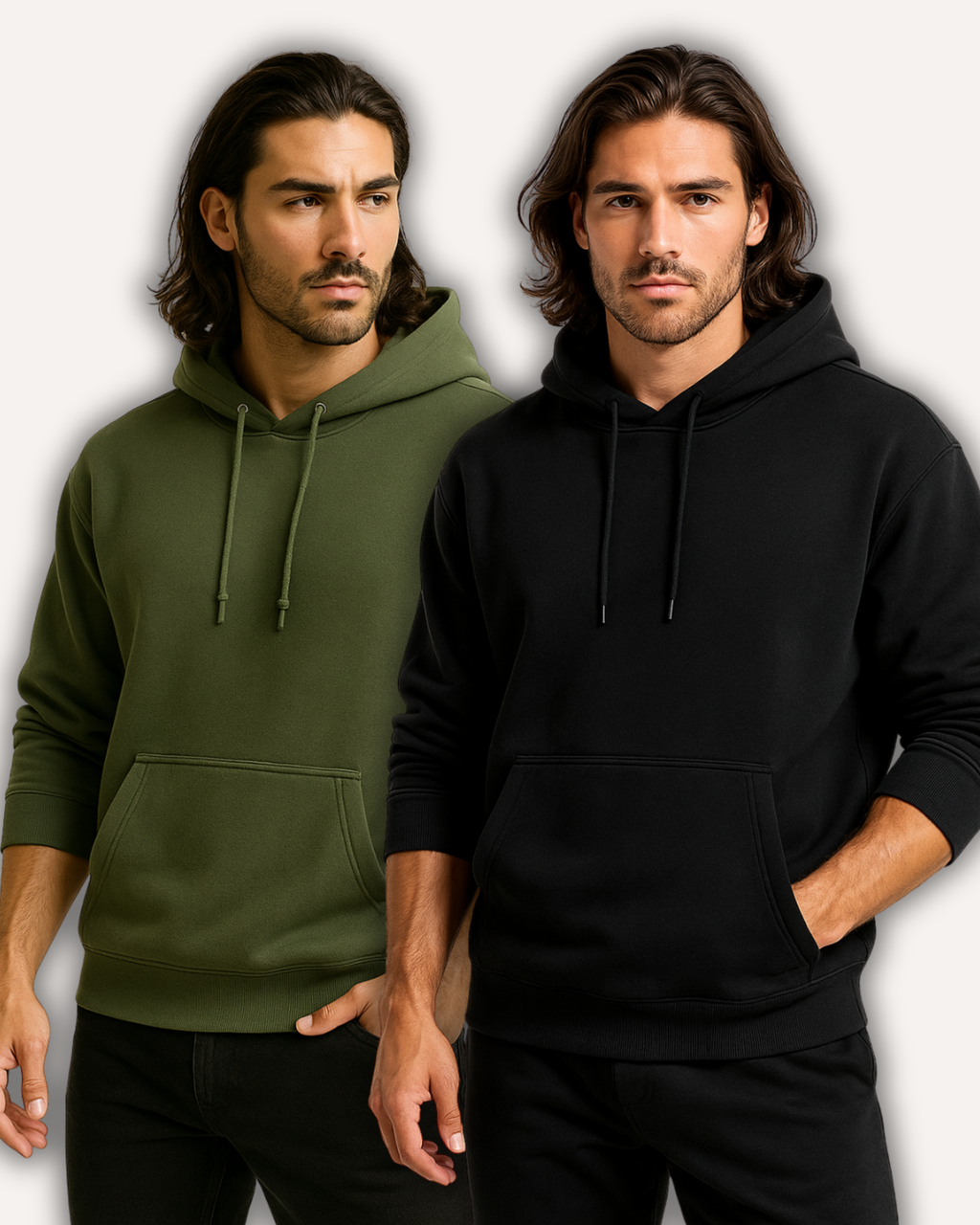 Pack of 2 Men’s Basic Hoodies – Premium Fleece Everyday Wear – Klynch Wear