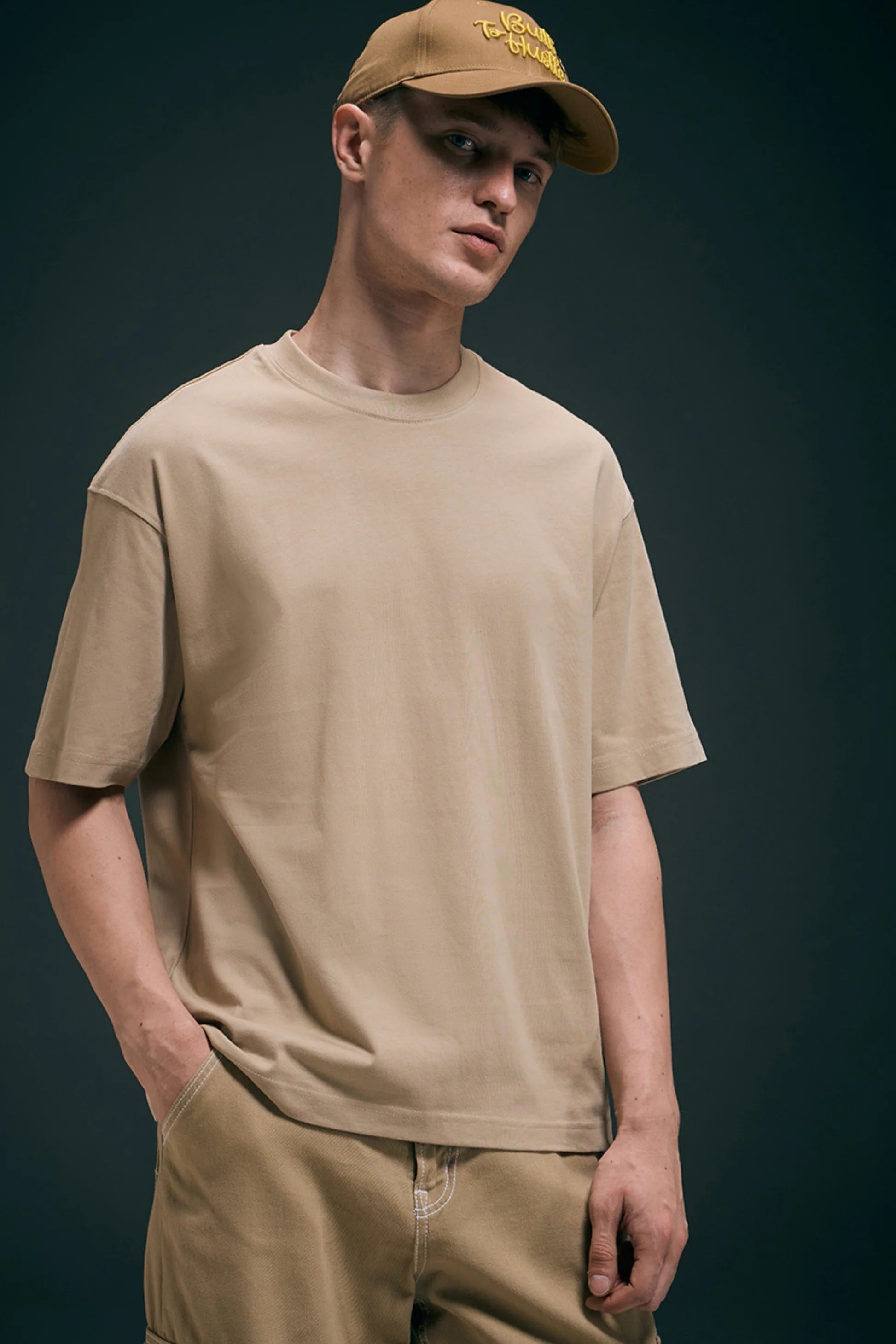 Beige Oversized Drop Shoulder – Klynch Wear